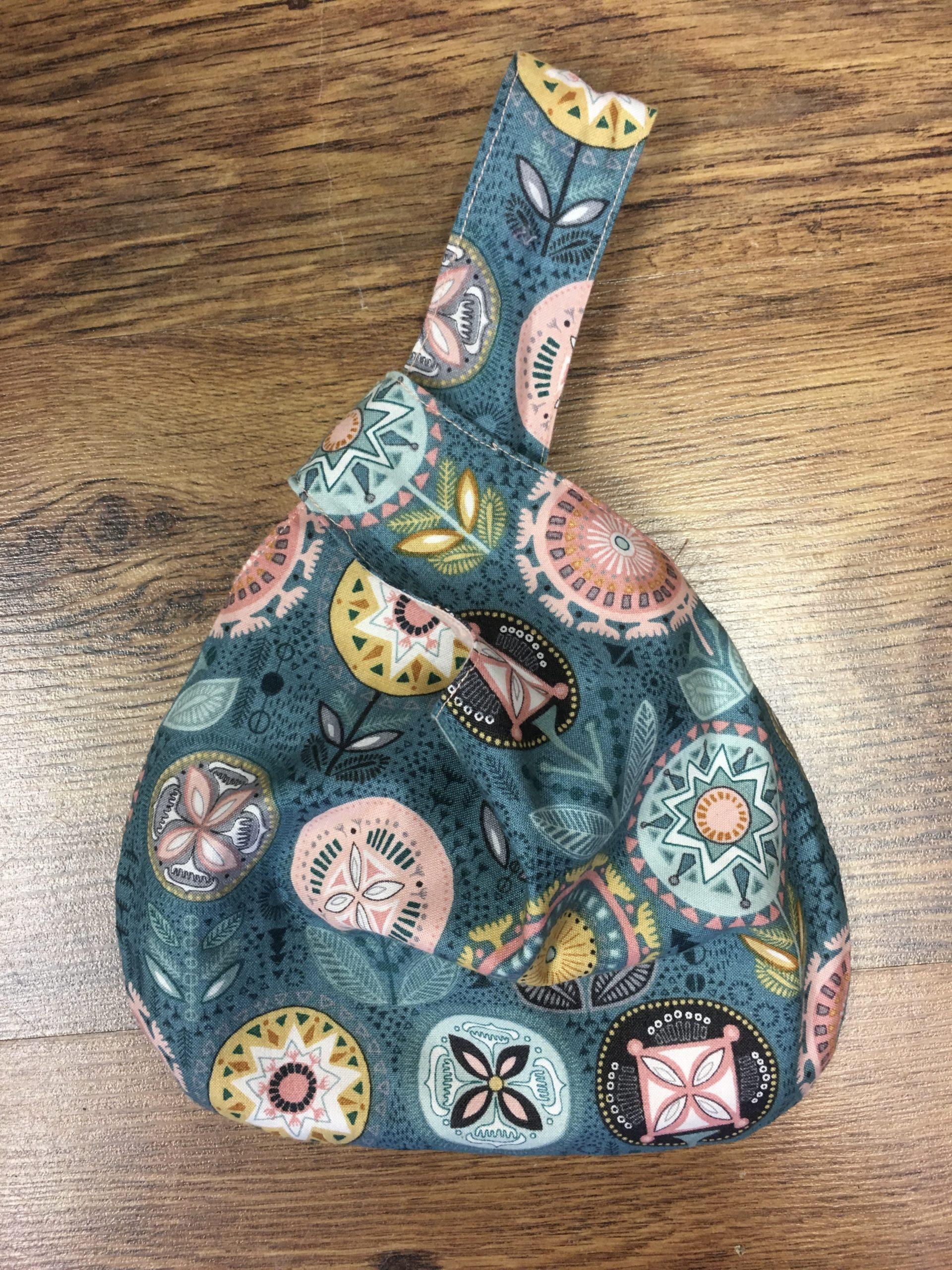 Wristlet/knot yarn holder bag Kit | The Log Cabin - Fabric, Sewing Kits ...